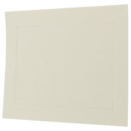 JAM Paper Blank Cards 3 12 x 4 78 With Panel Border Ivory Pack Of 100 ...