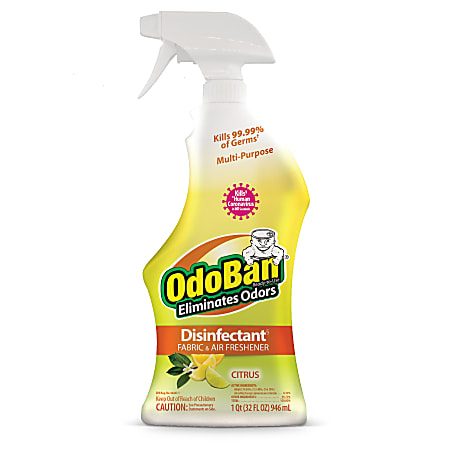 OdoBan Odor Eliminator Disinfectant Spray, Citrus Scent, 32 Oz Bottle