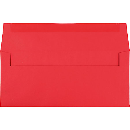 JAM PAPER 10 Business Colored Envelopes 4 18 x 9 12 Red Recycled 25Pack ...