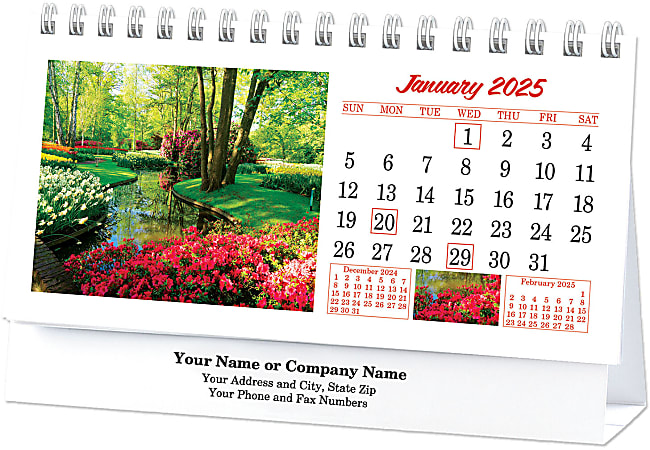 Garden Splendor Desk Calendar - Office Depot