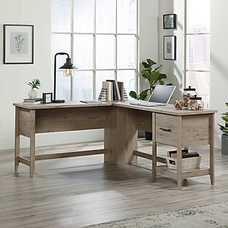 Sauder Summit Station 59 W L Shaped Corner Desk Laurel Oak - Office Depot