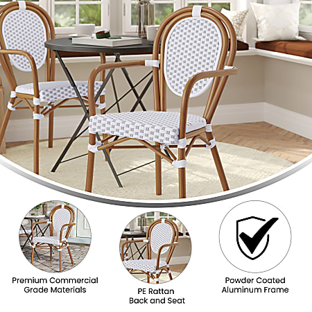 Flash Furniture Lourdes IndoorOutdoor Commercial Thonet Bistro Stacking ...
