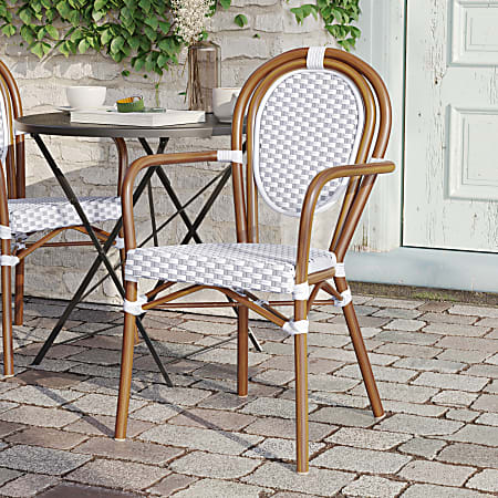 Flash Furniture Lourdes IndoorOutdoor Commercial Thonet Bistro Stacking ...