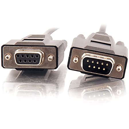 C2G Serial extension cable DB 9 M to DB 9 F 10 ft molded thumbscrews ...