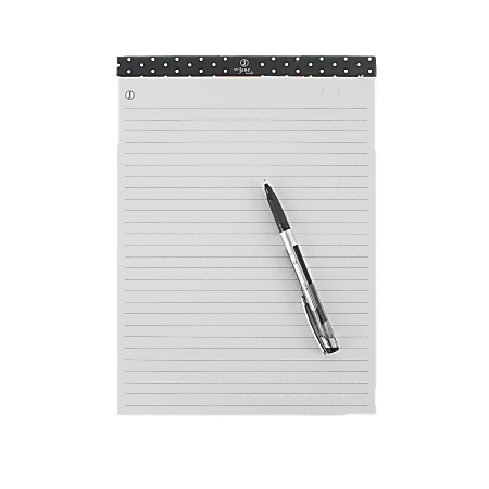See Jane Work Writing Pad 8 12 x 11 35 50 Sheets Black Dot - Office Depot