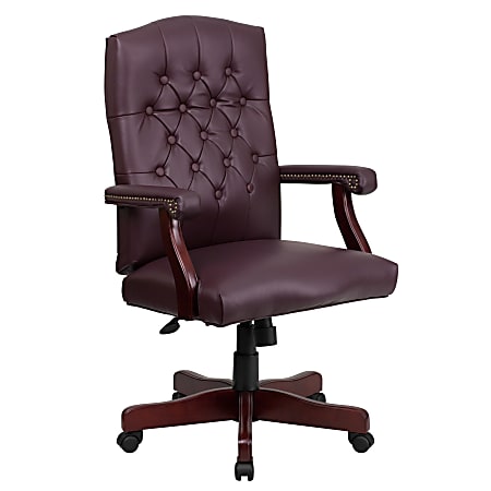 Flash Furniture Martha Washington LeatherSoft Faux Leather High Back ...