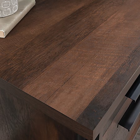 Sauder Briarbrook 60 W Computer Desk With Hutch Barrel Oak FinishBlack ...