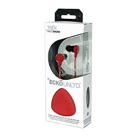 Ecko Unltd Trek Earbud Earbuds Red - Office Depot