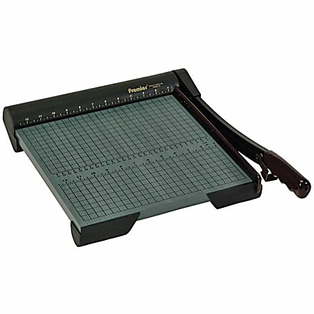 Premier Heavy Duty Wood Base Paper Trimmer 12 Green - Office Depot