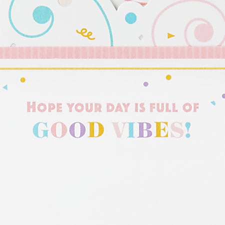 Hallmark Paper Wonder Card 9 12 x 6 916 Good Vibes Confetti - Office Depot