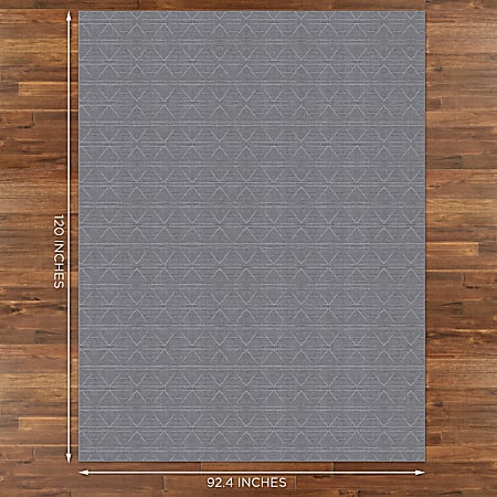 GelPro NeverMove Beckham Area Rug 8 x 10 Gray - Office Depot