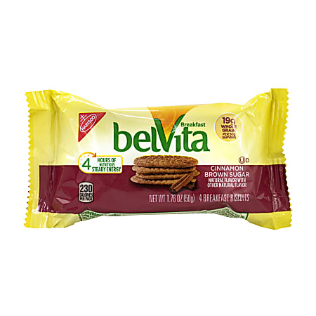 Belvita Breakfast Biscuits Cinnamon Brown Sugar 4 Packs 25 Count ...