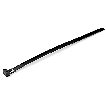 StarTech.com 100 Pack 8 Reusable Cable Ties Black Large Releasable ...