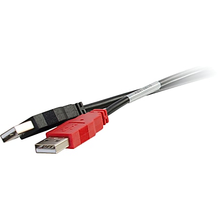 C2G 6ft USB 2.0 One Mini b Male to Two A Male Y Cable Mini Type B Male ...