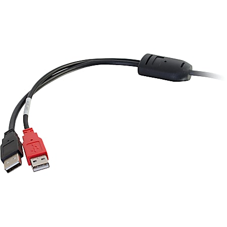 C2G 6ft USB 2.0 One Mini b Male to Two A Male Y Cable Mini Type B Male ...