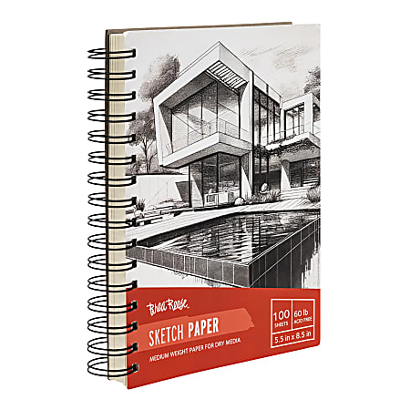 Brea Reese Sketch Paper Pad 5 12 x 8 12 100 Sheets White - Office Depot