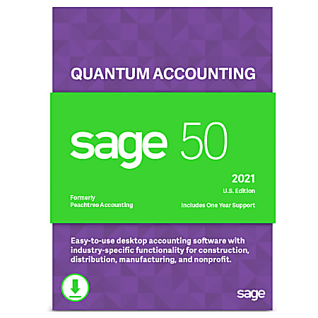 Sage 50 Quantum Accounting 2021 U.S. 1 User Windows - Office Depot