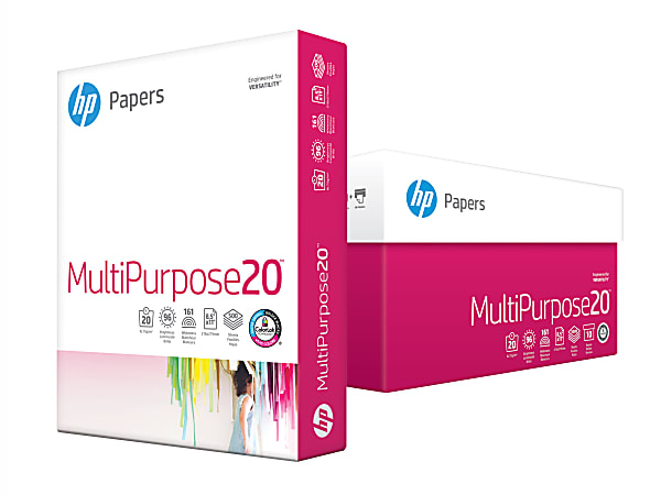 HP Multi Use Print Copy Paper 10 Reams Ultra White Letter 8.5 x 11 5000 ...