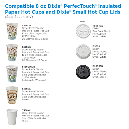 Dixie PerfecTouch by GP PRO Hot Cups 8 Oz Pack Of 50 Cups - Office Depot