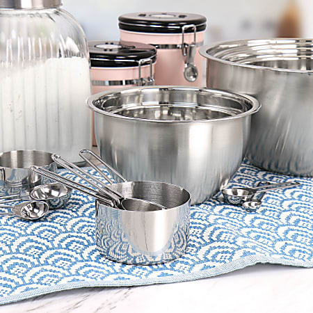 MegaChef 14 Piece Mixing Bowl Set Silver - Office Depot