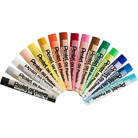 Pentel Arts Oil Pastels Assorted Colors Pack Of 16 - Office Depot