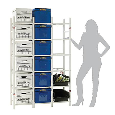 Bin Warehouse Storage System 18 Compartments White - Office Depot