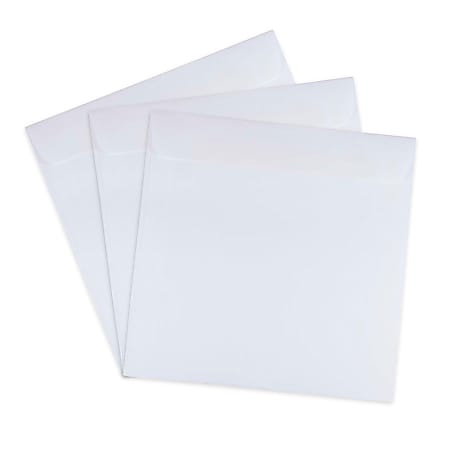 JAM Paper Square Invitation Envelopes 8 12 x 8 12 Gummed Seal White ...