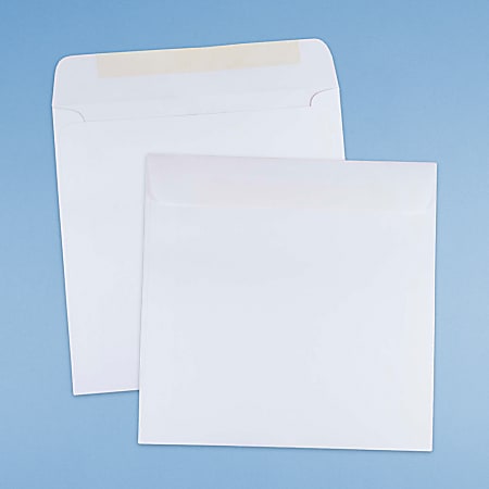 JAM Paper Square Invitation Envelopes 8 12 x 8 12 Gummed Seal White ...
