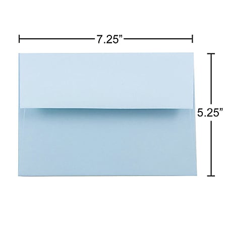 JAM Paper Booklet Invitation Envelopes A7 Gummed Seal Light Baby Blue ...