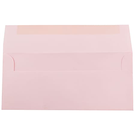 JAM PAPER 10 Business Premium Envelopes 4 18 x 9 12 Baby Pink Pastel ...