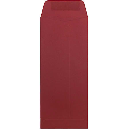 JAM Paper 10 Policy Envelopes Gummed Seal Dark Red Pack Of 25 - Office ...