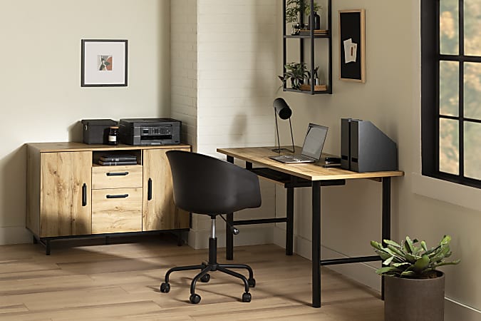 South Shore Ezra 59 12 W Rectangle Computer Desk Nordik Oak 14670 ...