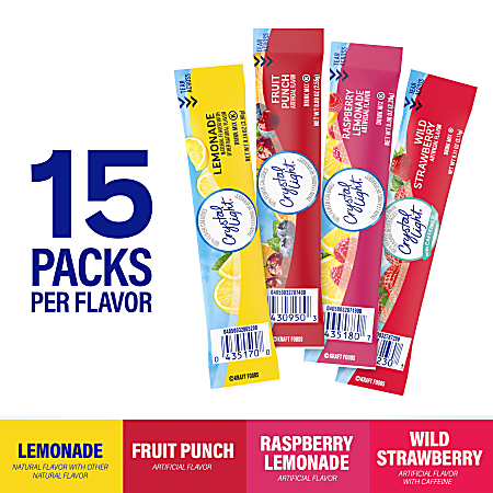 Crystal Light On The Go Sugar Free Drink Mix Variety Pack 6.3 Oz Pack ...