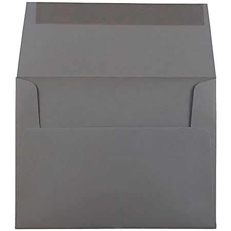 JAM Paper Booklet Invitation Envelopes A2 Gummed Seal Dark Gray Pack Of ...