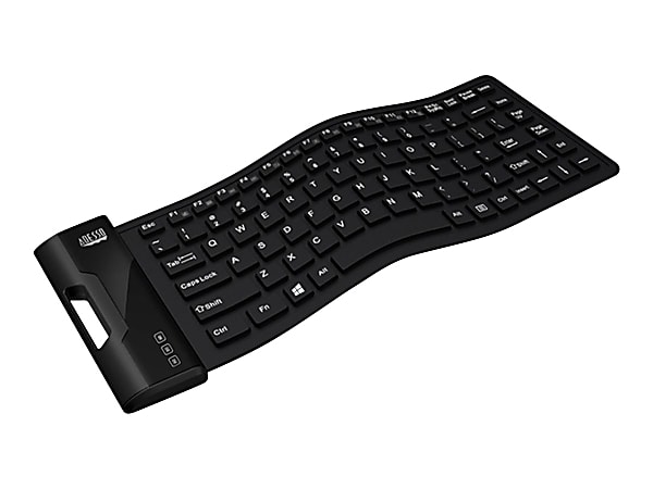 Adesso Flex Keyboard With Antimicrobial Protection 87 Keys Black ...