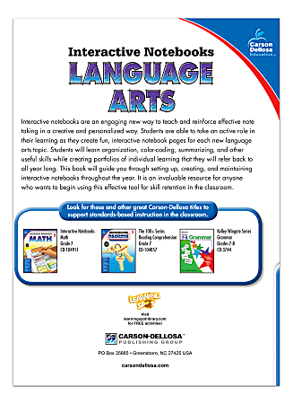 Carson Dellosa Interactive Language Arts Notebook Grade 7 - Office Depot