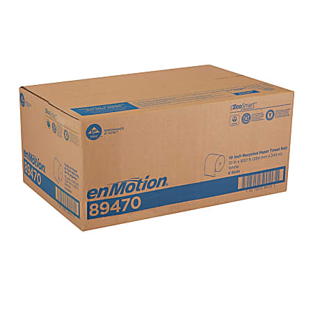 enMotion 10 Paper Towel Rolls 1 Ply 10 x 800 White 100percent Recycled ...