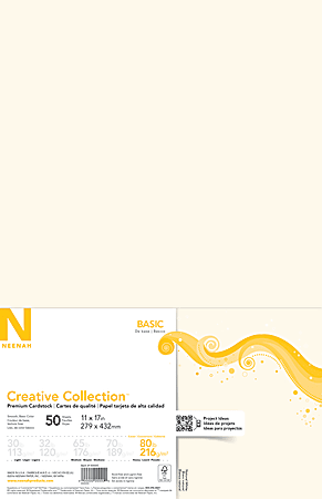 Neenah Creative Collection Specialty Card Stock Natural White Ledger 11 ...