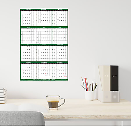2026 SwiftGlimpse Yearly Reversible Erasable Wall Calendar 32 x 48 ...