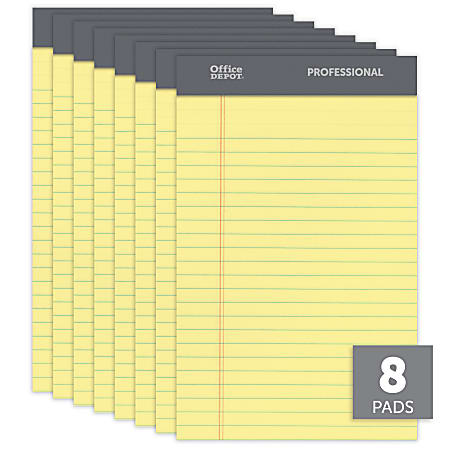 Office Depot Brand Professional Writing Pads 5 x 8 Narrow Ruled 50 ...