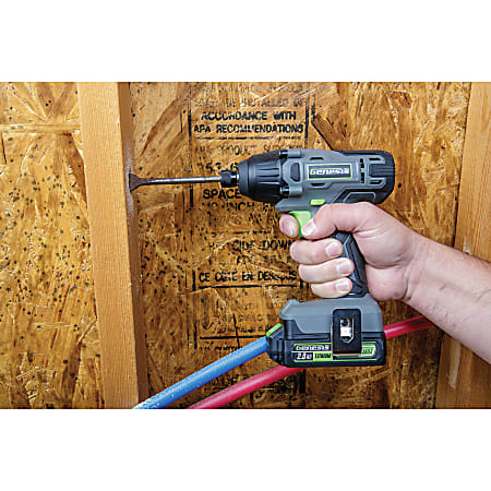 Genesis 20 Volt Cordless Li Ion 14 Collet Impact Driver 7 x 3 x 8 12 ...