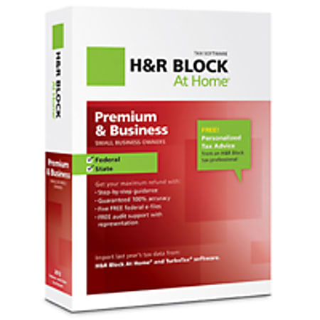 HandR Block at Home Premium and Business Fed State Efile 2012 Windows ...