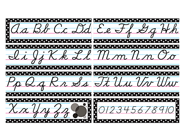 Teacher Created Resources Cursive Mini Bulletin Board Set Multicolor ...