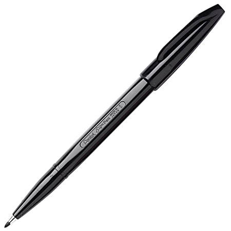 Pentel Sign Pens Fine Point 2.0 mm Black Barrel Black Ink Pack Of 12 ...