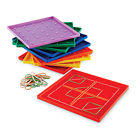 Learning Resources Geoboard Classpack Ages 5 12 Assorted Colors Pack Of ...