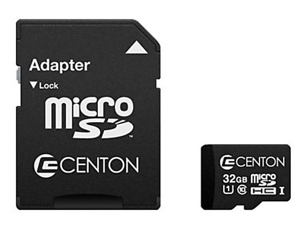 Centon microSDHC UHS Class 1Class 10 Flash Memory Card 32GB S1 MSDHU1 ...