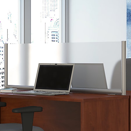 Bush Business Furniture Frosted Desk Top Side Privacy Screen 17 34 H x ...