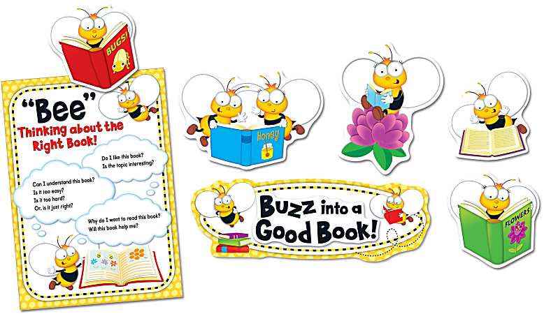 Carson Dellosa Buzz Worthy Bees Reading Bulletin Board Set Multicolor ...
