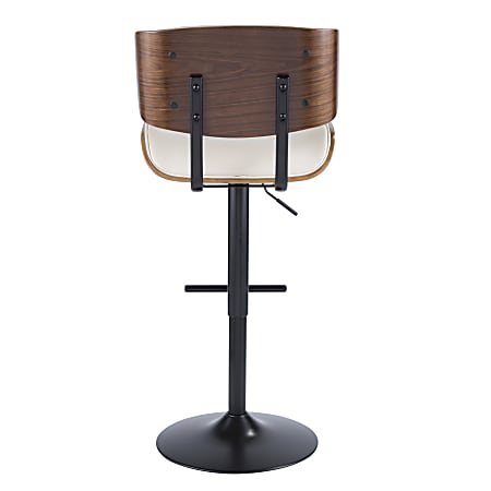 LumiSource Lombardi Bar Stool BlackCream - Office Depot