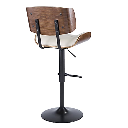 LumiSource Lombardi Bar Stool BlackCream - Office Depot